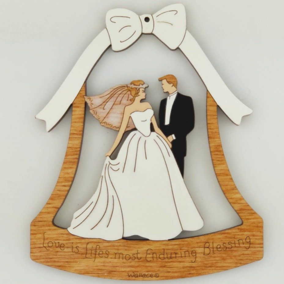 Personalized Wedding Couple Bride and Groom Bell Christmas - Etsy