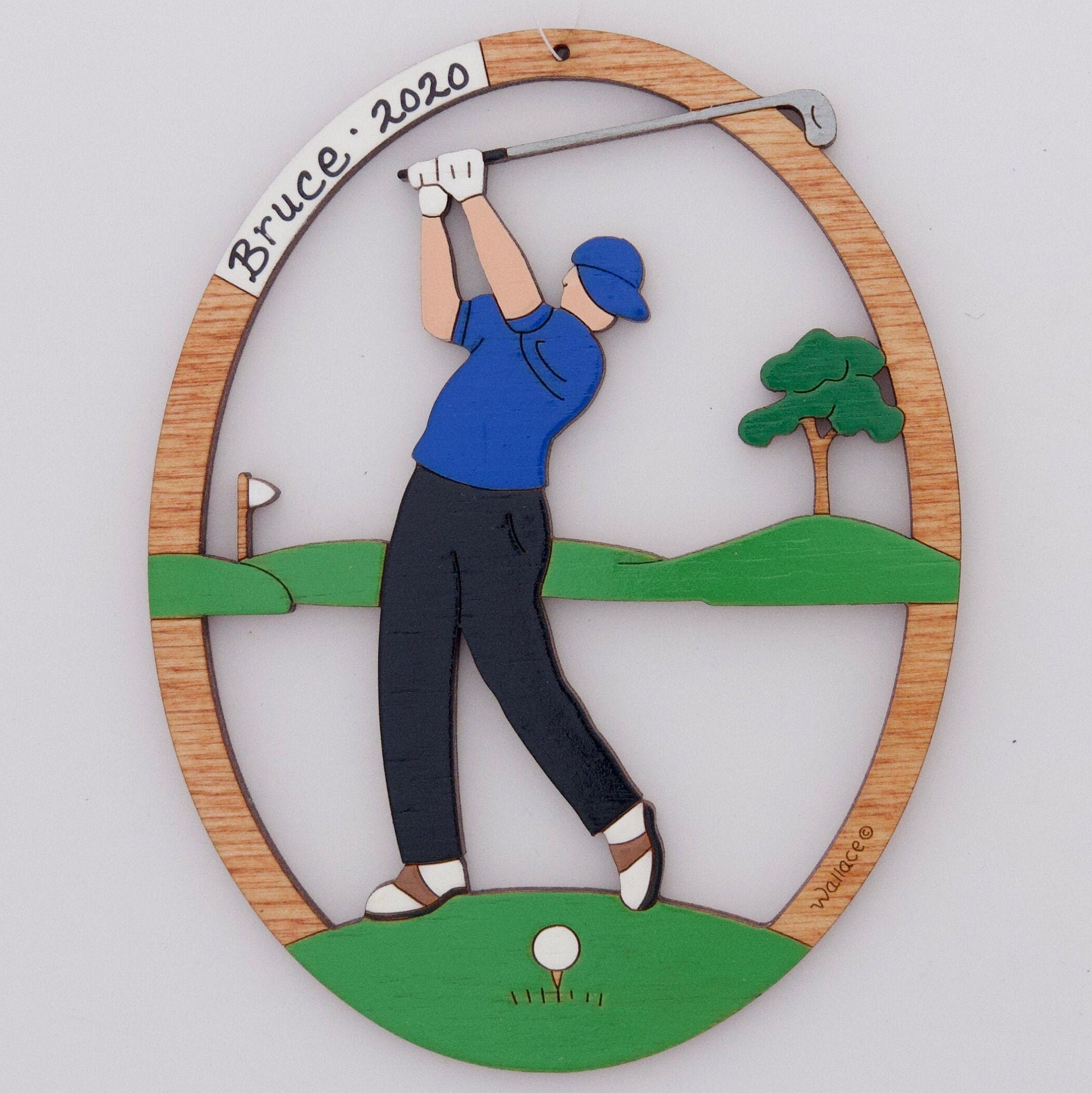 Personalized Golf Christmas Ornament for Male Golfer With - Etsy