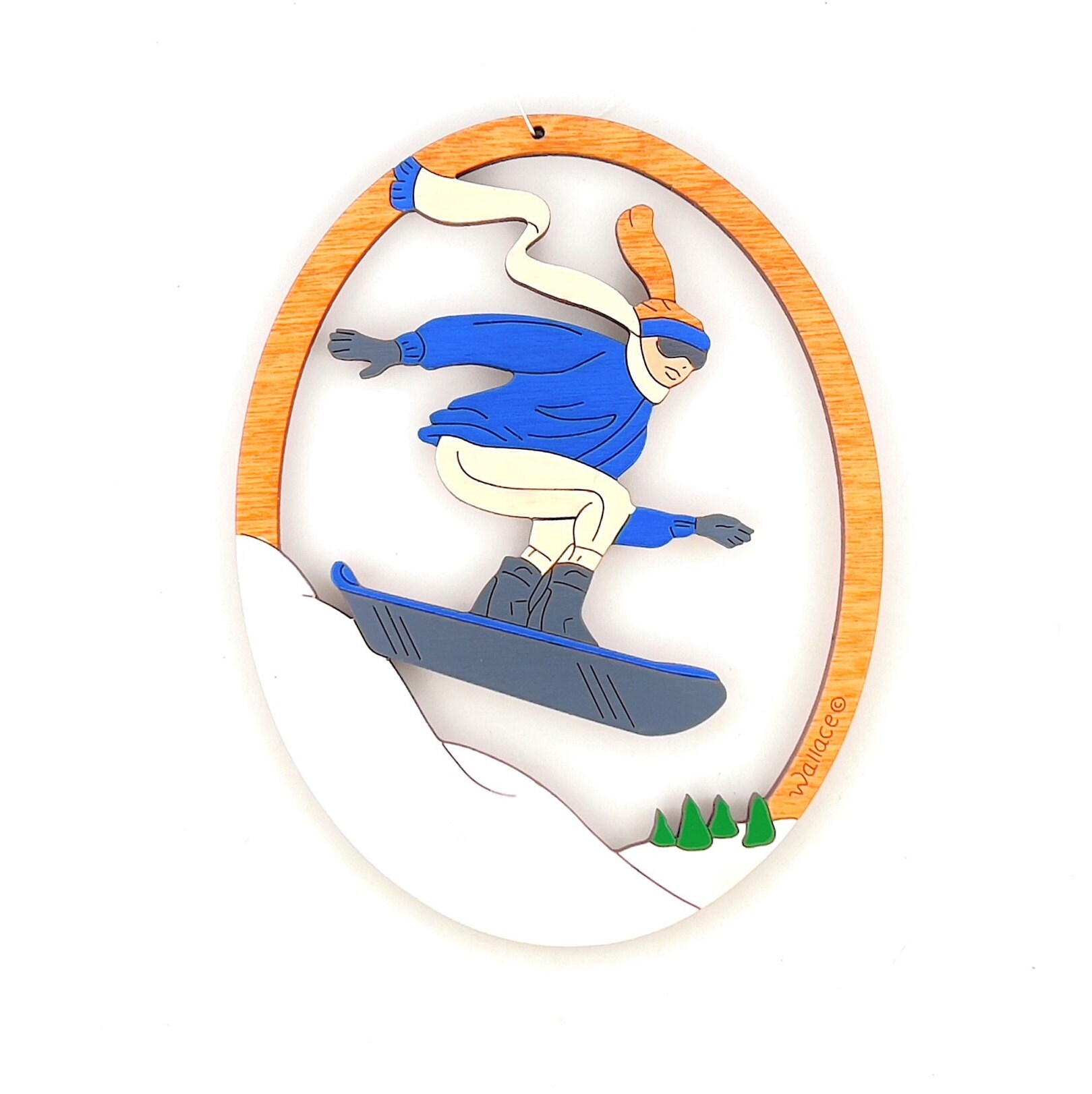 Personalized Snowboard Christmas Ornament for Girl Snowboarder - Etsy