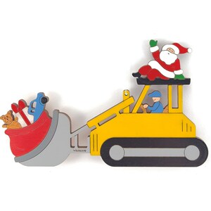 Personalized Christmas Bulldozer Skid Steer Construction Ornament- Wood ...