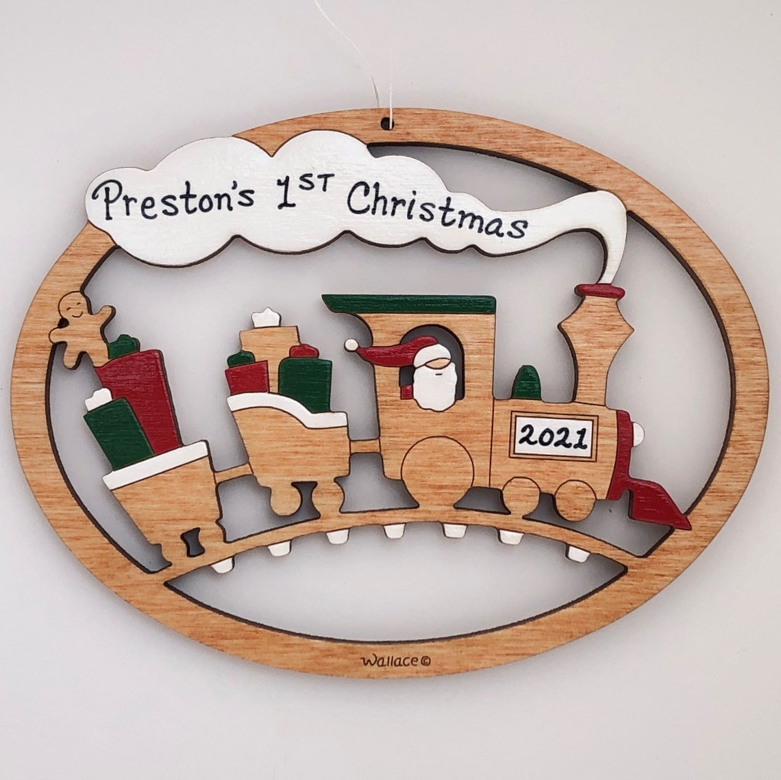 Personalized Children's Santa Train Christmas Ornament | Etsy