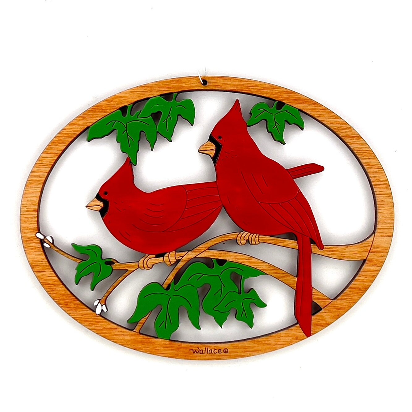 Cardinal Christmas Ornament-wood Laser Cut Hand Painted - Etsy