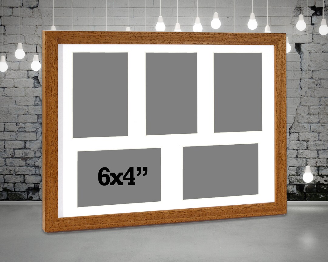 Multi Aperture Photo Frame. Holds Five 6x4 Photos. 40x30cm. Portrait ...