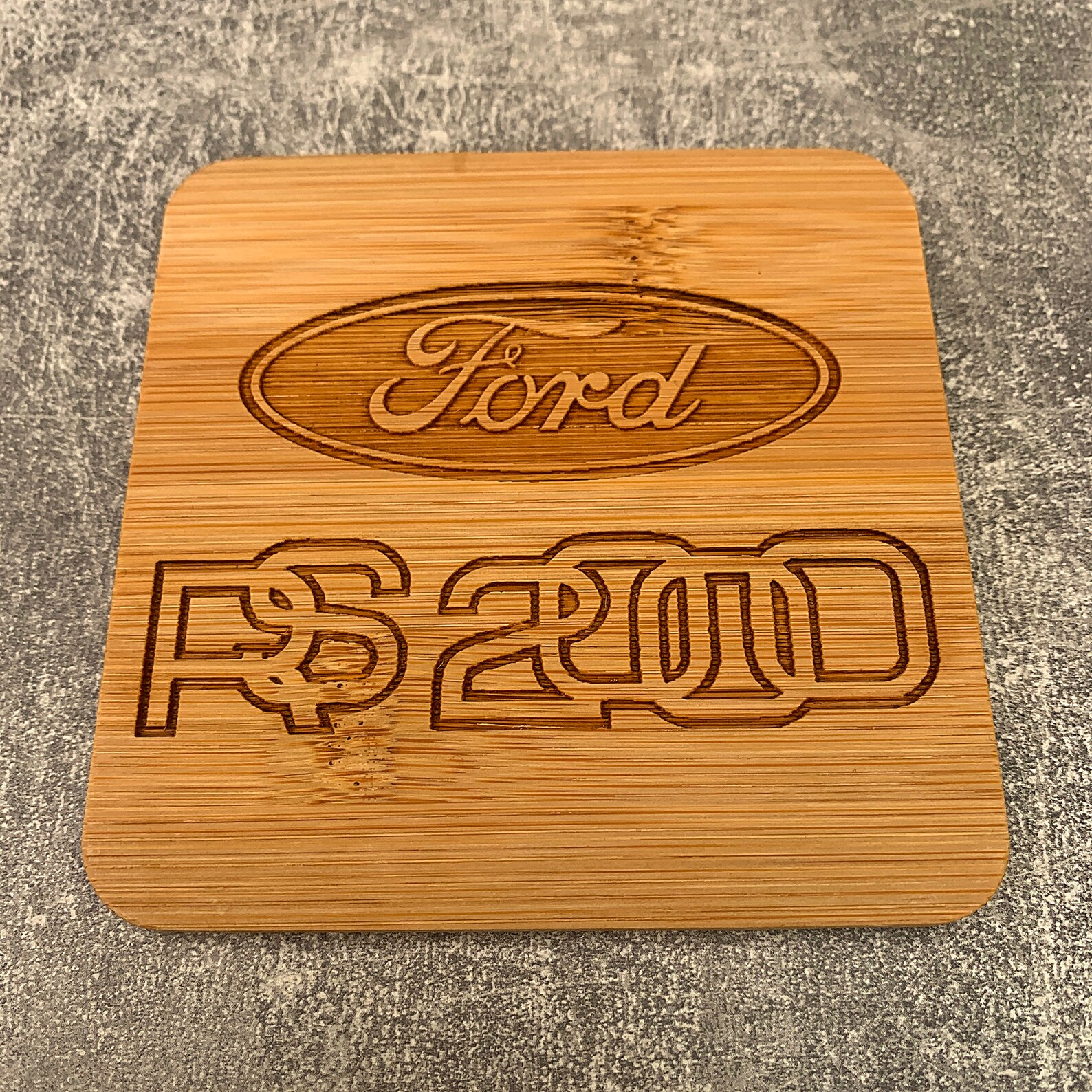 Bamboo Coasters Car Logos Any Logo Can Be Etched | Etsy