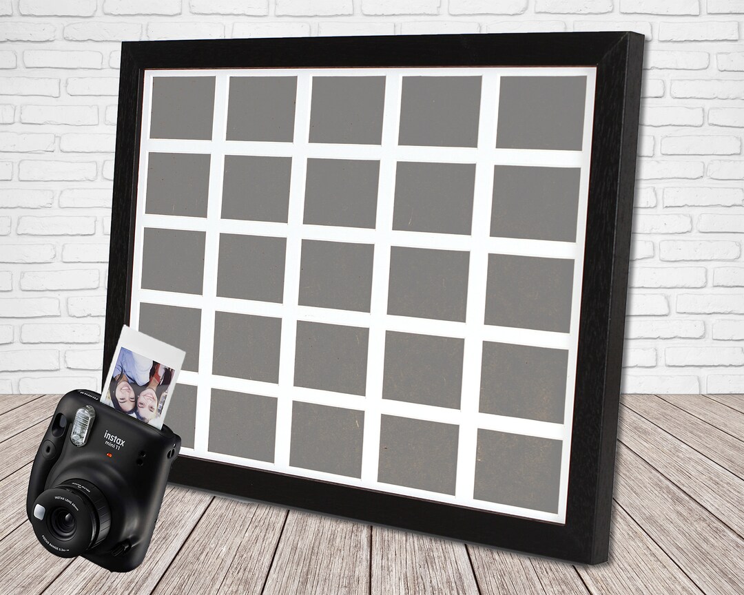 Instax Mini Multi Aperture Wooden Photo Frame. Holds 25 Instax Sized ...