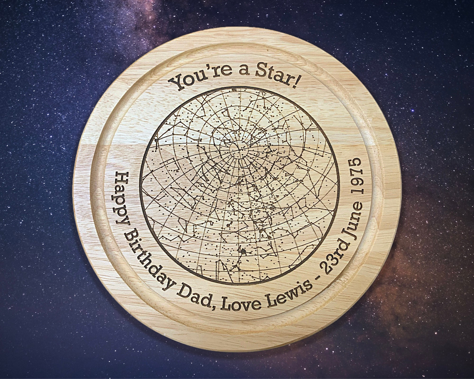 Custom Star Map Chopping Board Constellation Print Night Sky | Etsy