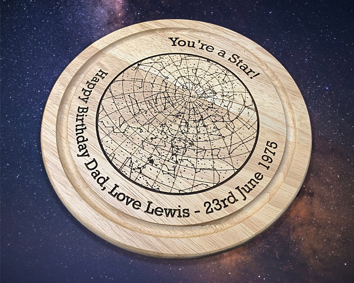 Custom Star Map Chopping Board Constellation Print Night Sky - Etsy UK