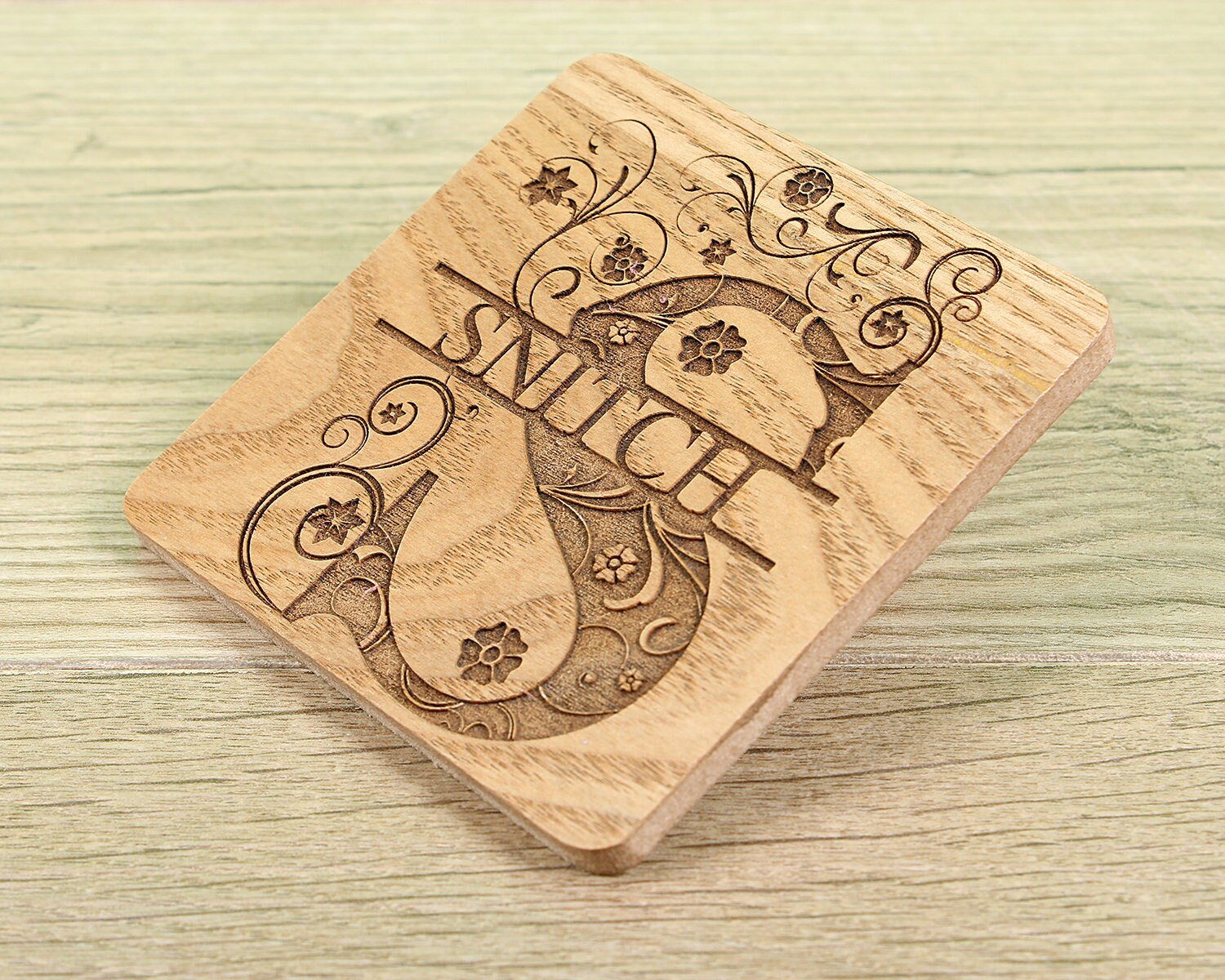 Bamboo Coaster Split Letter Monogram Design - Etsy UK