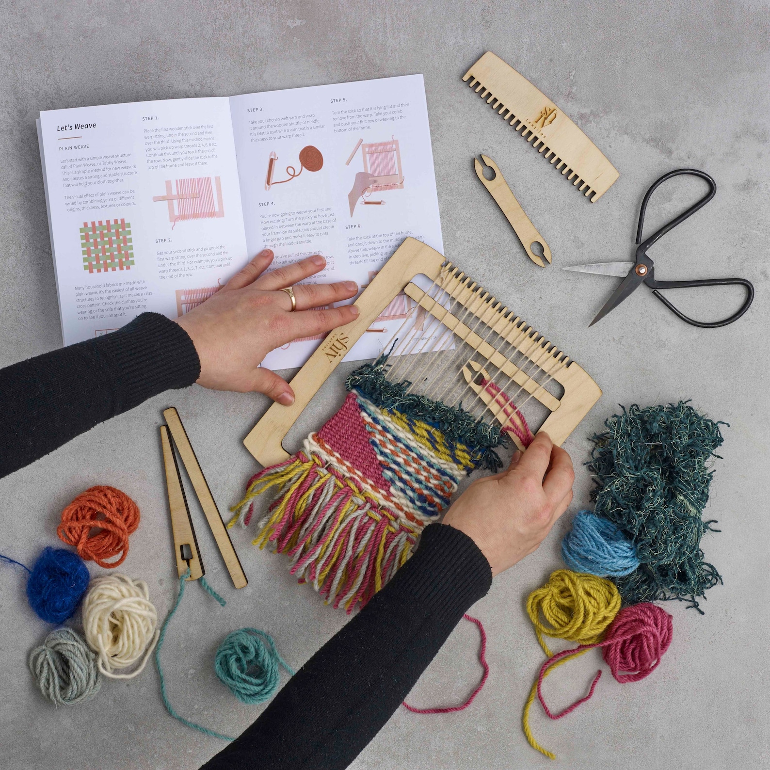 Craft Kit Weaving Frame Loom With Yarn & Tote Bag Choose - Etsy