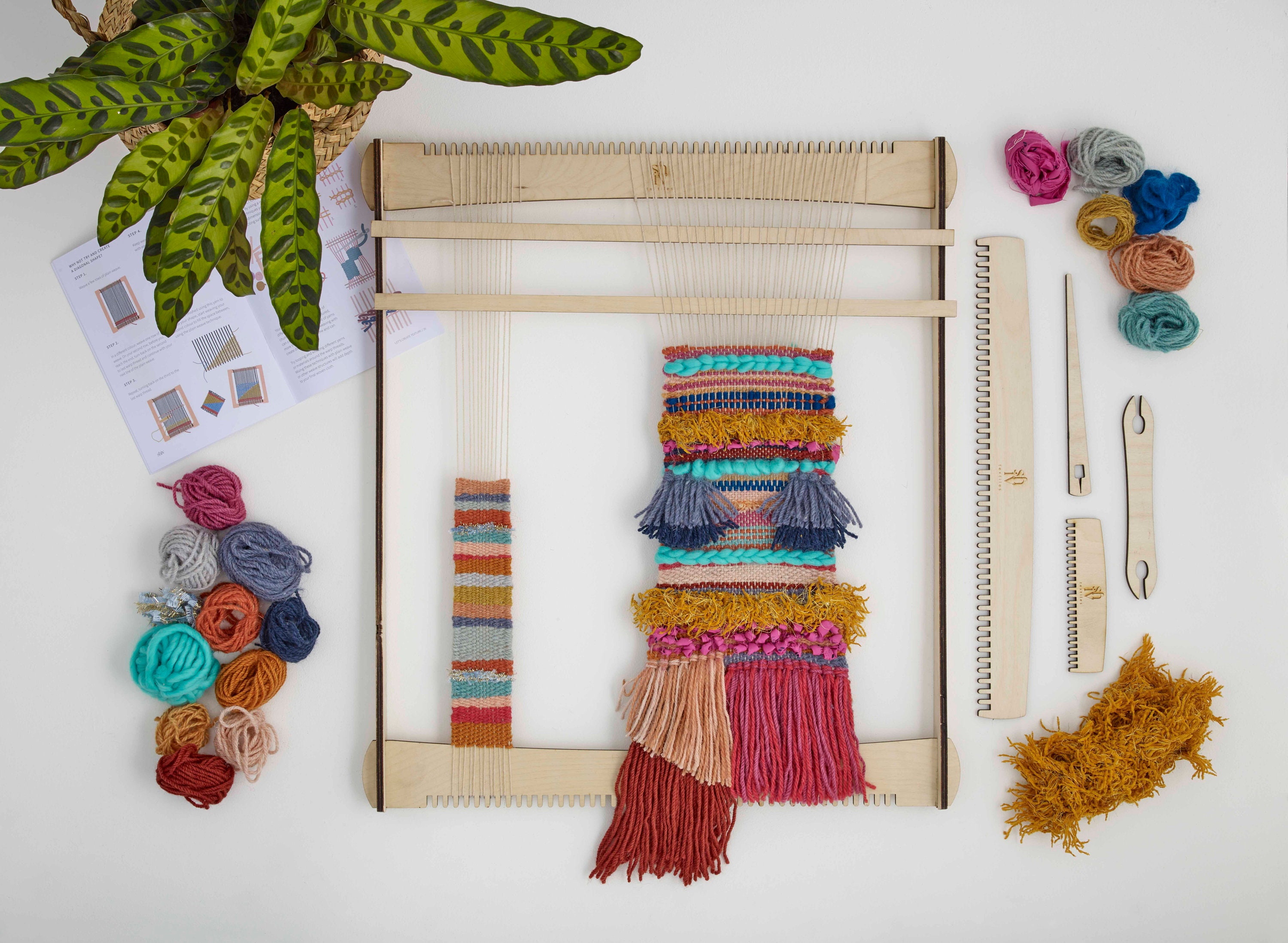 Loom Weaving Kit Yarn & Instruction Booklet | Etsy