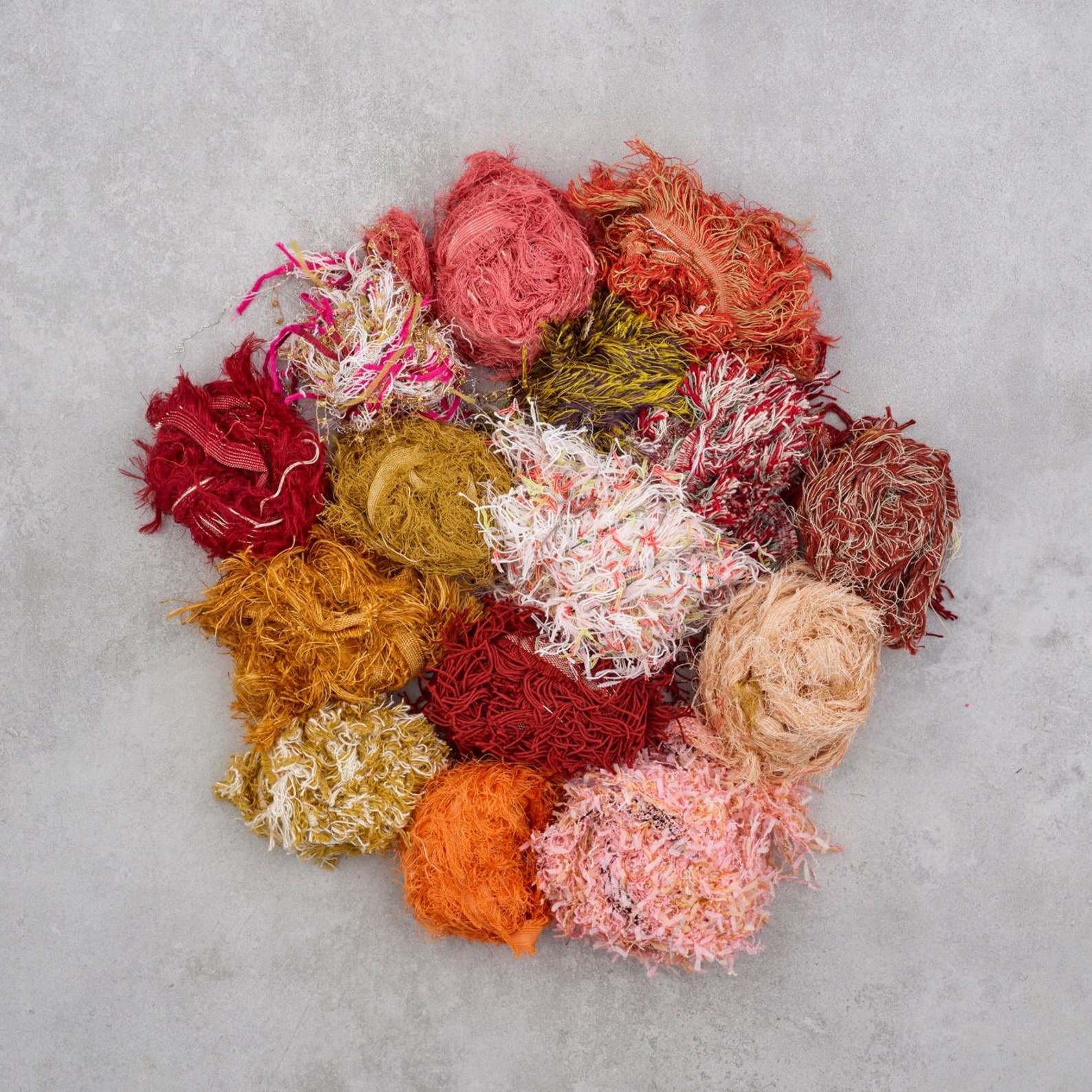 Frizz Ribbons Bundle Red Orange Yellow & Pink Recycled - Etsy