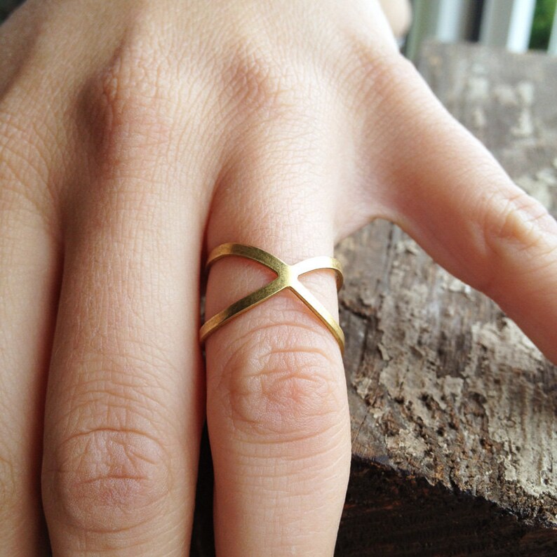 RING INFINITE. Brass. Minimal, Adjustable and Flexible Ring. Natural ...