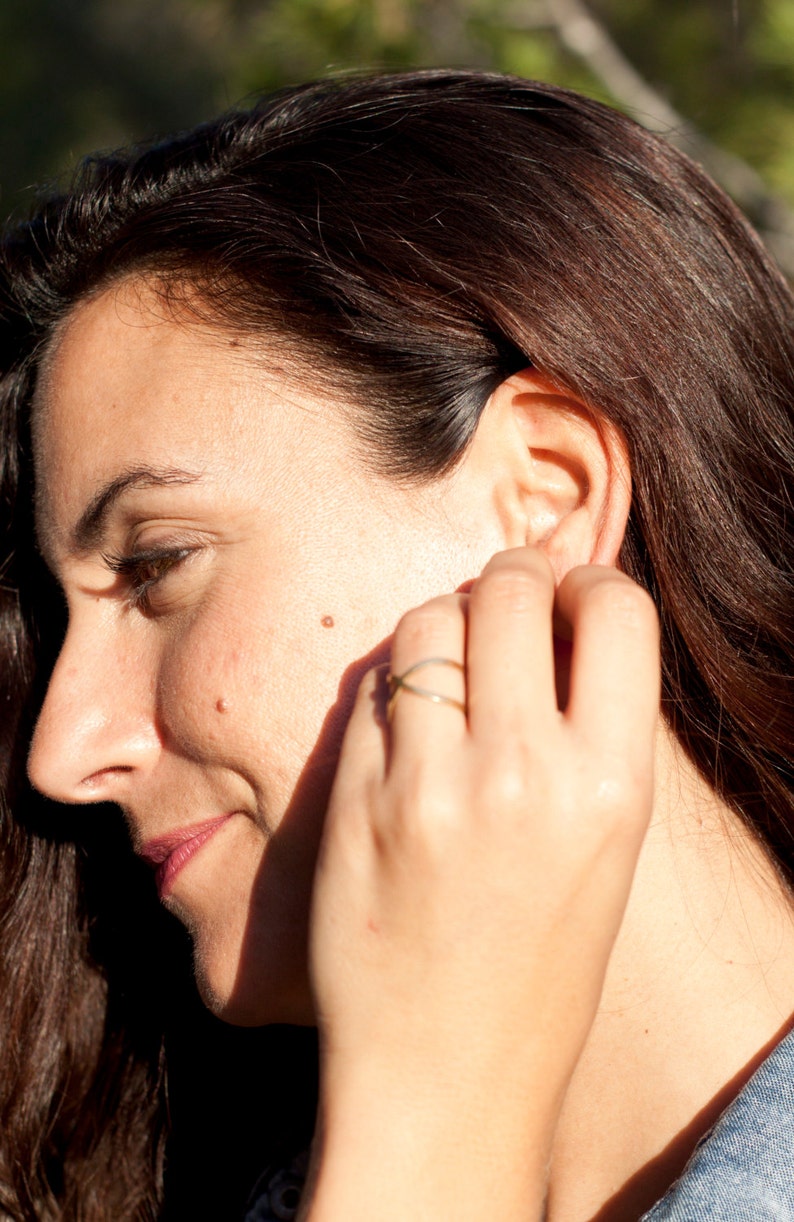RING INFINITE. Brass. Minimal, Adjustable and Flexible Ring. Natural ...