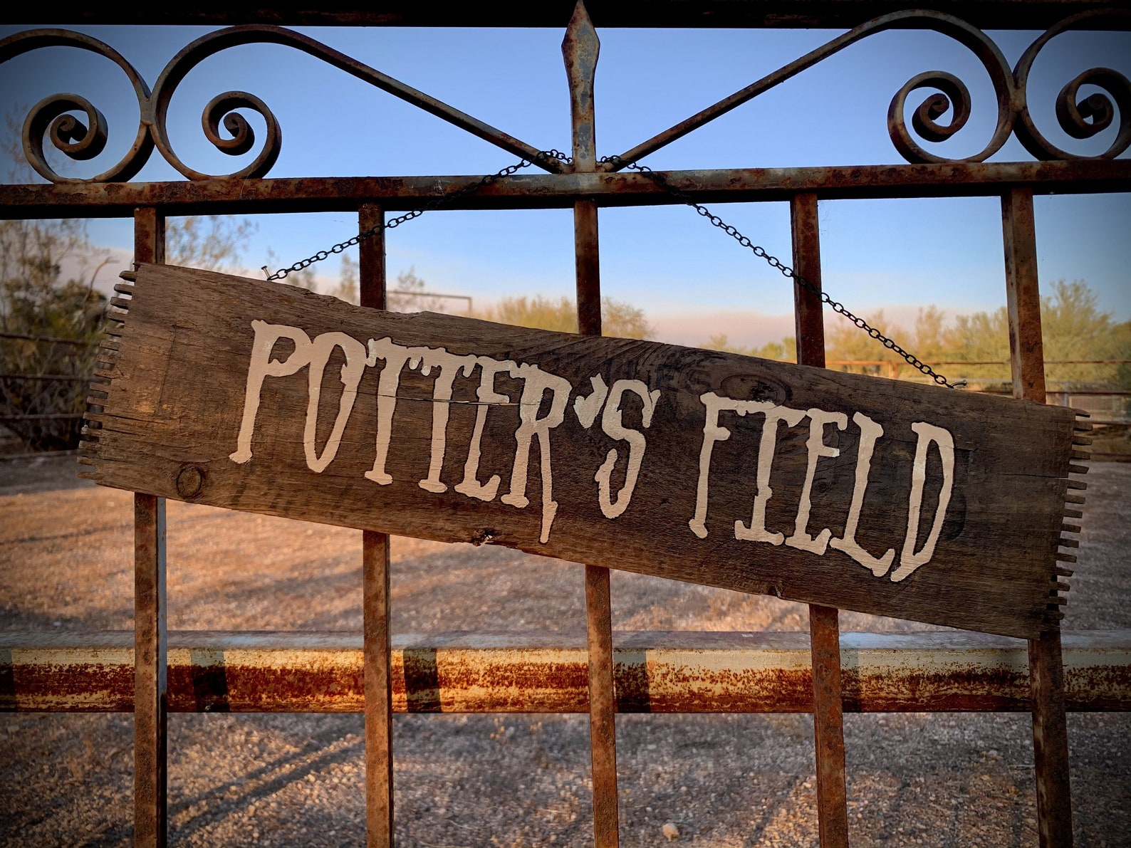 Potter's Field Sign - Hand Painted - Etsy