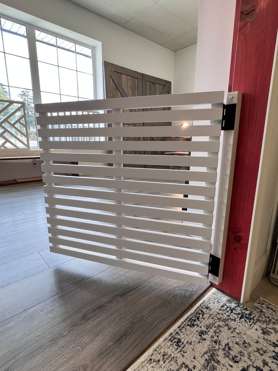 Mid Century Modern Gate - Dog Gate - Pet Security Gate - Wooden ...