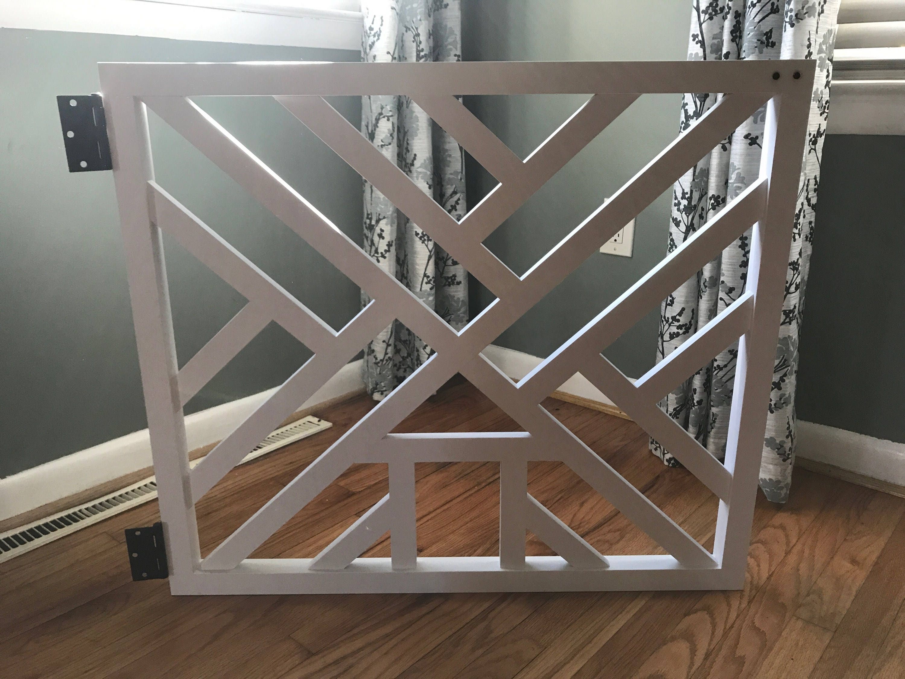 Geometric Gate Cat Door Pet Security Gate Modern Baby - Etsy