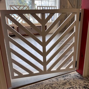 Chevron Pet or Baby Gate - Custom Fit, Solid Wood Security - Etsy