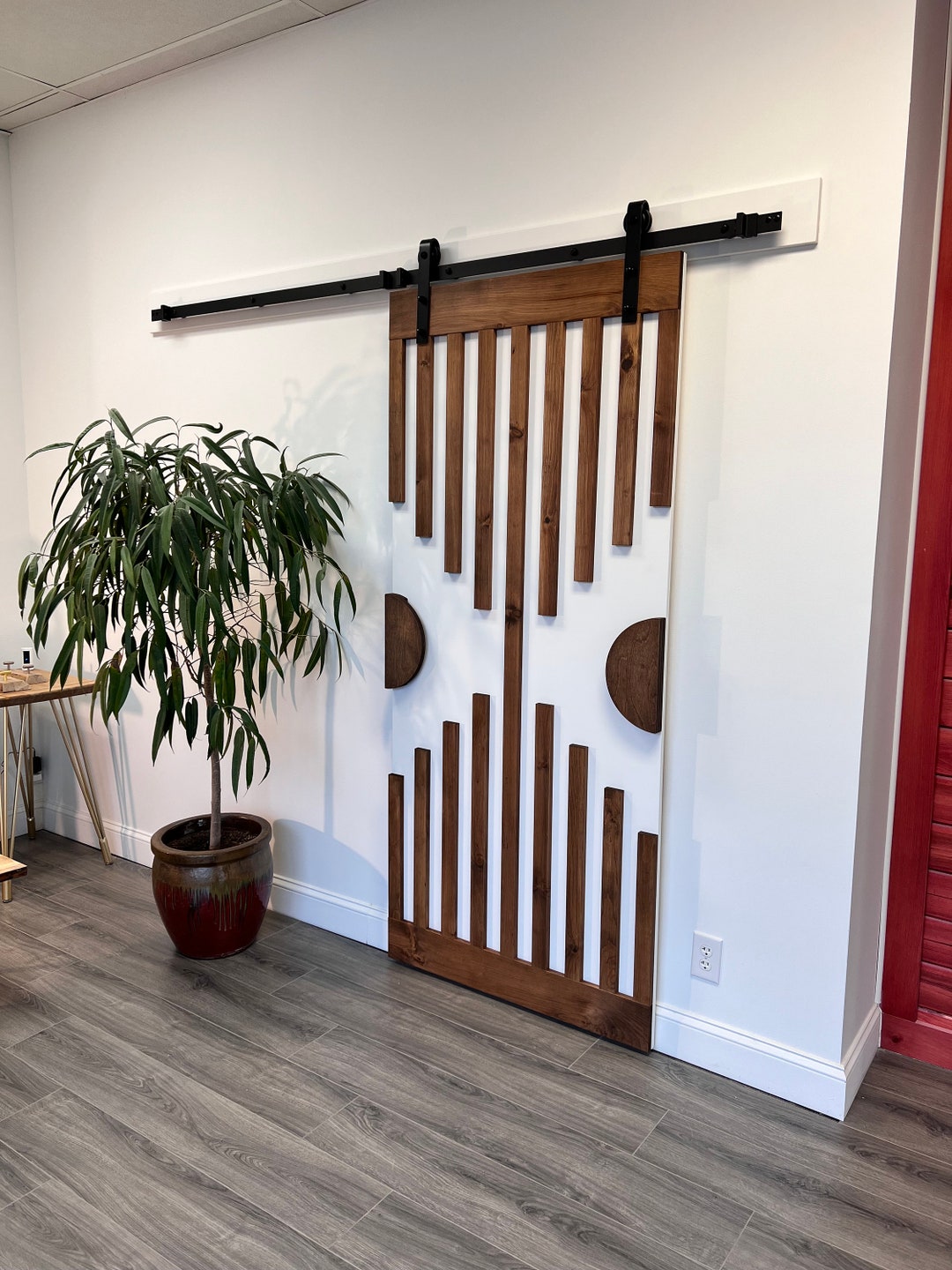 Custom Geo Style Sliding Barn Door – Handmade With Hardware - Etsy