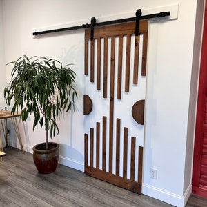 Custom Geo Style Sliding Barn Door – Handmade With Hardware - Etsy