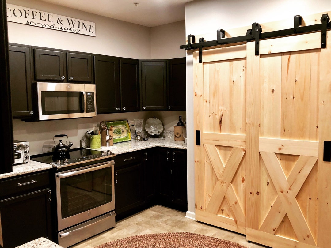 Half X Barn Doors – Any Size – Hardware + Header Included – Sliding ...