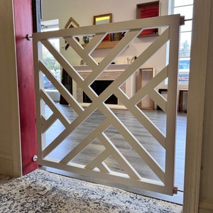 Pressure Mounted Chevron Gate - Pet Security Gate - Modern Baby Gate ...