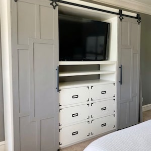 Geometric Barn Doors – Any Size – Hardware + Header Included - Sliding ...