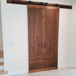 Geometric Barn Doors – Any Size – Hardware + Header Included - Sliding ...