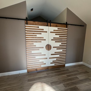 Geometric Barn Doors – Any Size – Hardware + Header Included – Sliding ...