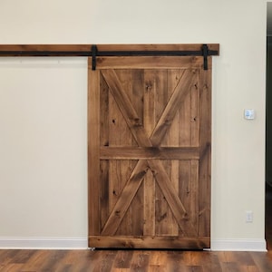 X Barn Doors – Any Size – Hardware + Header Included – Interior Sliding ...