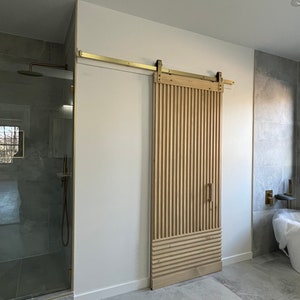 Geometric Barn Doors – Any Size – Hardware + Header Included - Sliding ...