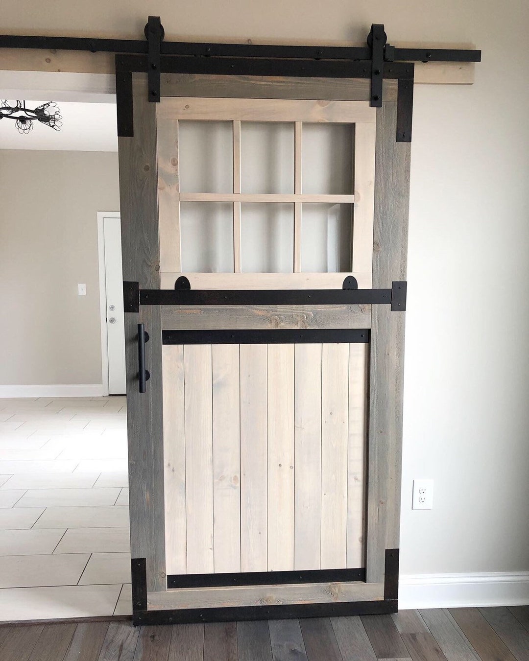 Industrial Barn Doors Any Size Hardware and Header Included Window ...