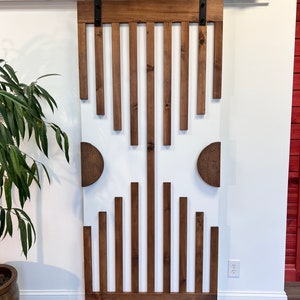 Geometric Barn Doors – Any Size – Hardware + Header Included - Sliding ...