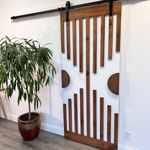 Custom Geo Style Sliding Barn Door – Handmade With Hardware - Etsy