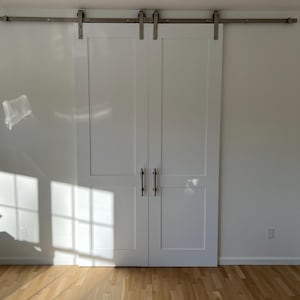 Shaker Barn Doors – Any Size – Hardware + Header Included – Sliding ...