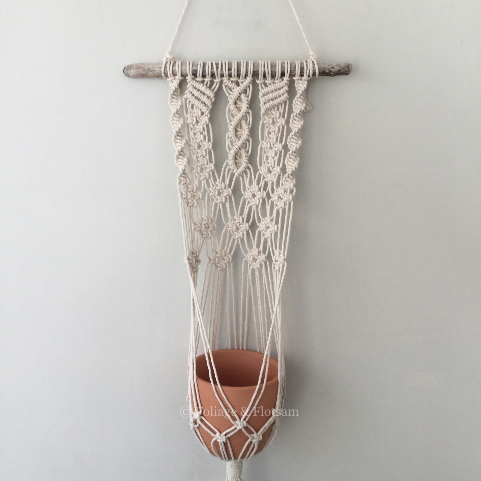 Macrame Wall Planter Hanging Indoor Plant Holder Boho - Etsy