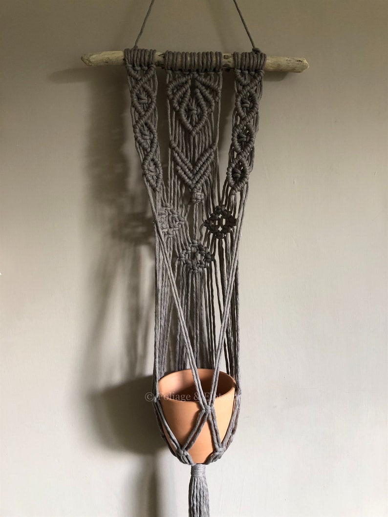 Macrame Wall Planter Hanging Indoor Plant Holder Boho - Etsy