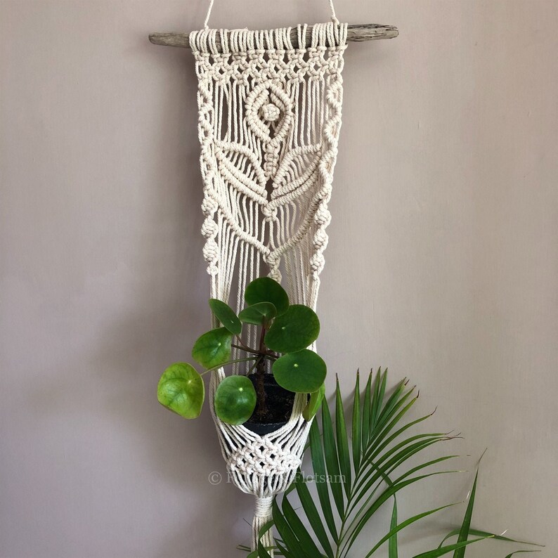 Macrame Wall Planter Hanging Indoor Plant Holder Boho Plant | Etsy