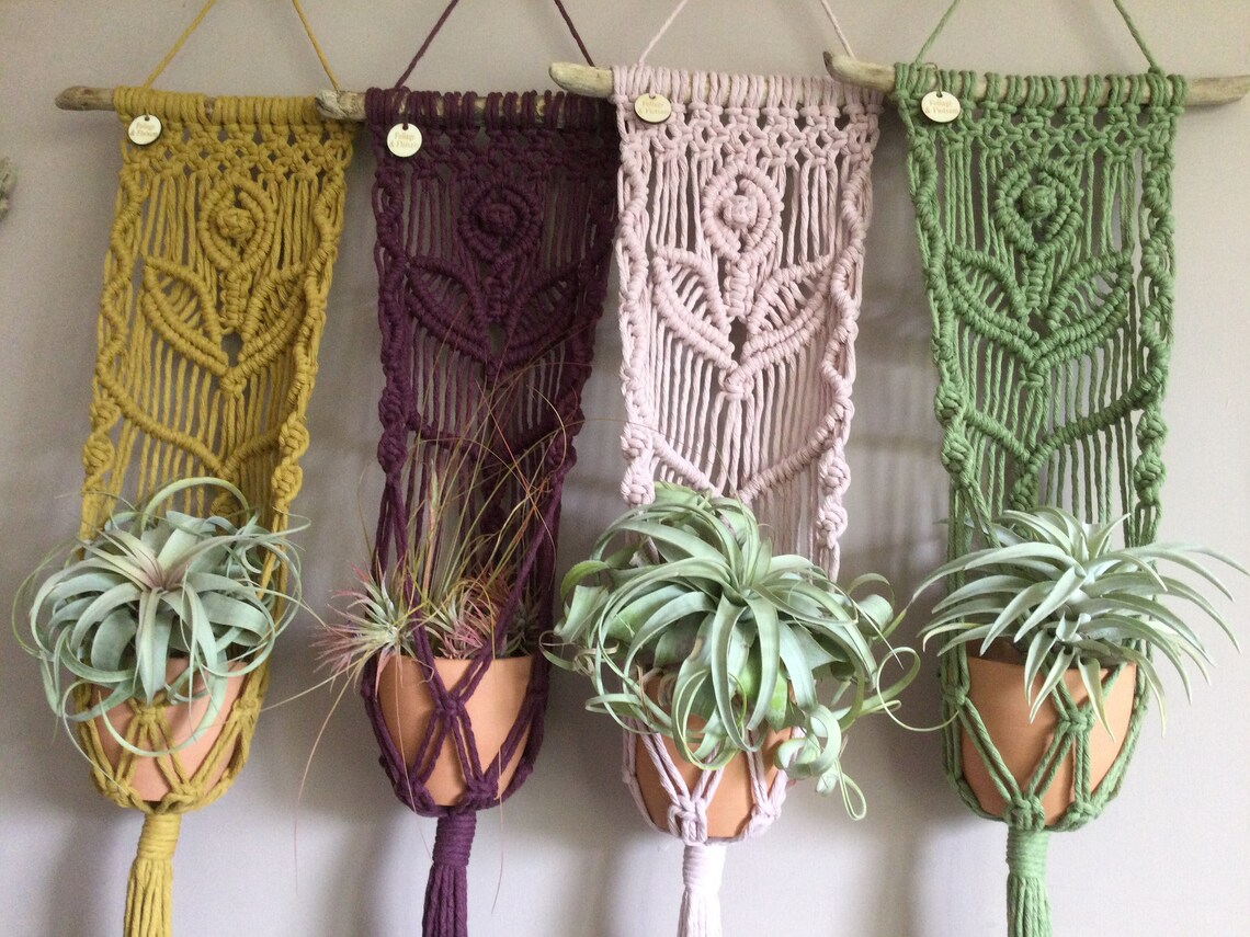 Macrame wall planter boho hanging plant pot | Etsy