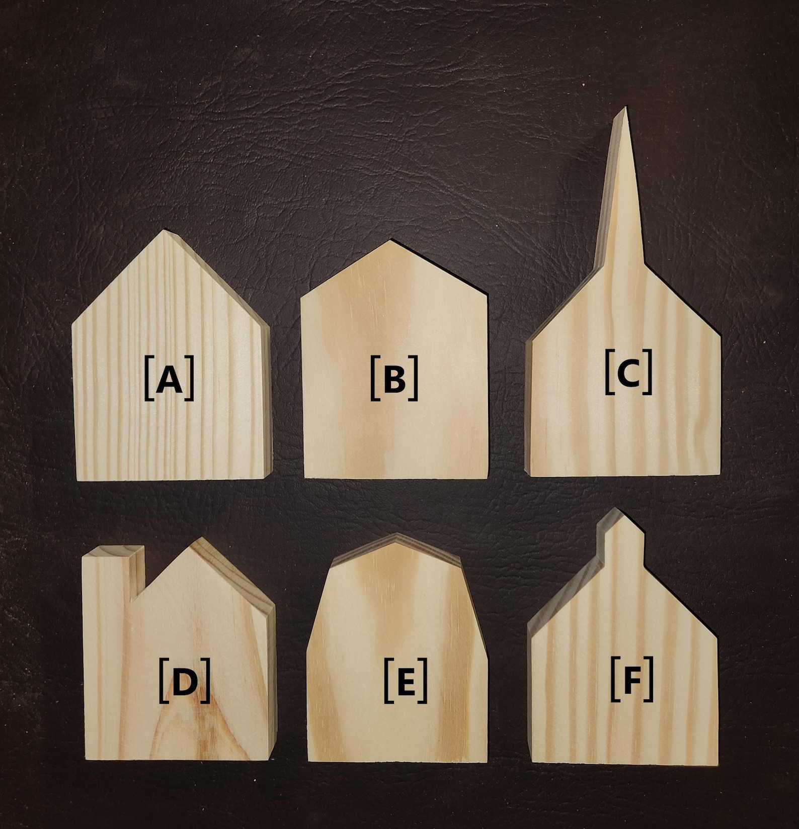 10 or 20 House Shapes, Christmas Village, Holiday Village... Solid Wood ...