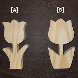 10 Standing Tulip Shapes Unfinished Flower Cutouts - Etsy