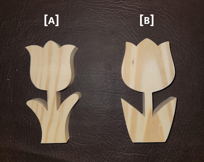 10 Standing Tulip Shapes Unfinished - Etsy