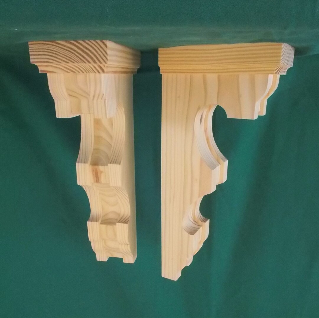 PAIR of Wood Corbels 6-1/4 X 14 X 3-3/4 Unfinished 7625 - Etsy