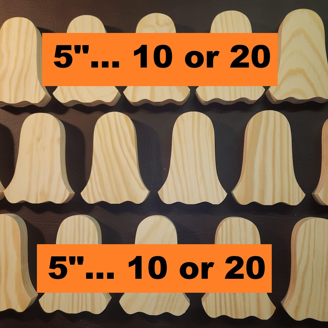 5 Inch Ghost Shapes Halloween Cutouts in Packs of 10 or 20 - Etsy