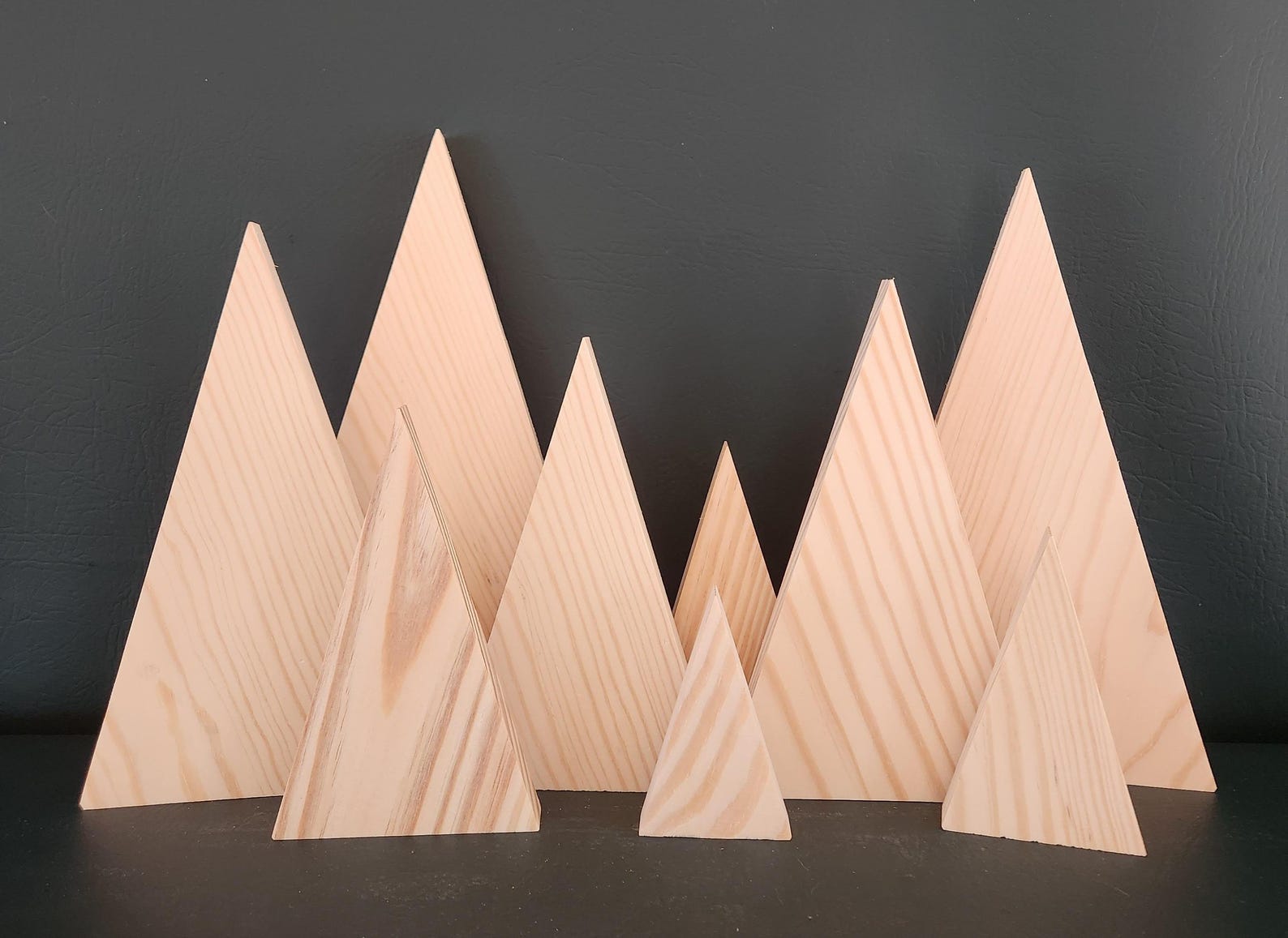 9 Pc Assortment, Wood Trees, Craft Trees, DIY Christmas Tree, Tree ...