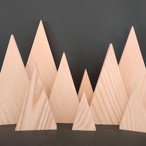 9 Pc Assortment, Wood Trees, Craft Trees, DIY Christmas Tree, Tree ...
