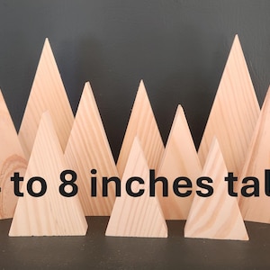 5 or 10 Pc Assortment, Wood Trees, Craft Trees, DIY Christmas Tree ...