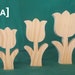 10 Standing Tulip Shapes Unfinished Flower Cutouts - Etsy