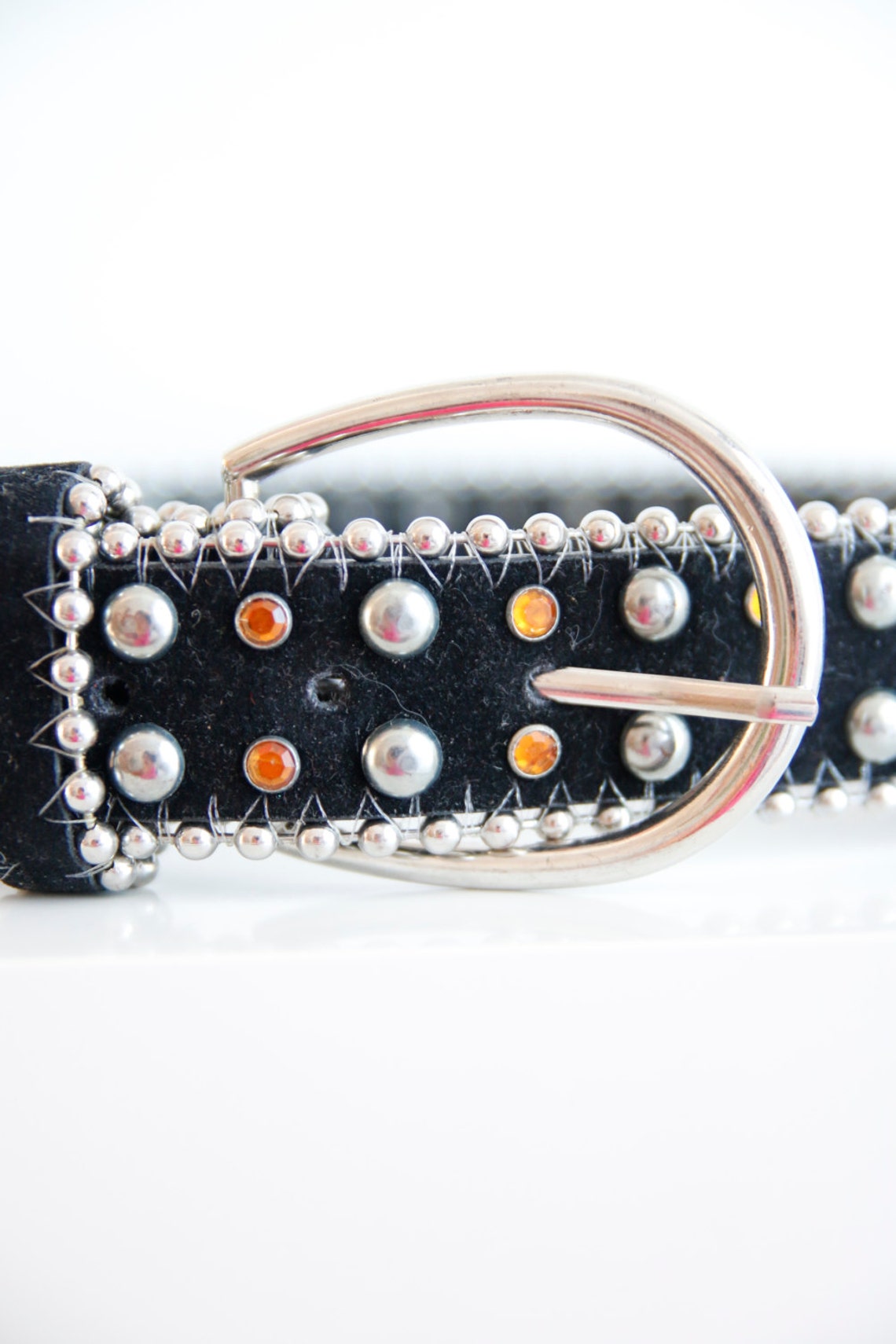 Vintage Vegan Leather Belt Boho Belt Gypsy Belt Belt With Pearls ...