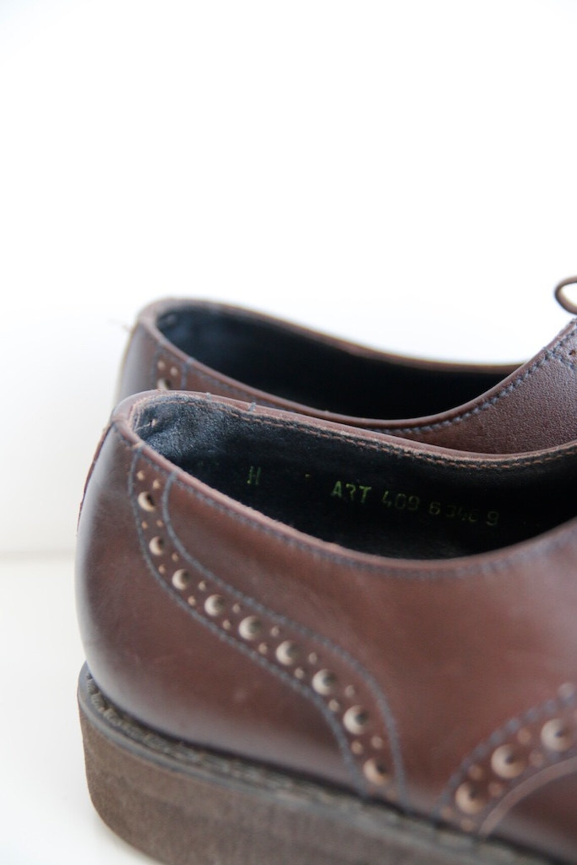 Vintage Wingtip Shoes Mens Oxford Shoes Leather Shoes Brown Shoes ...
