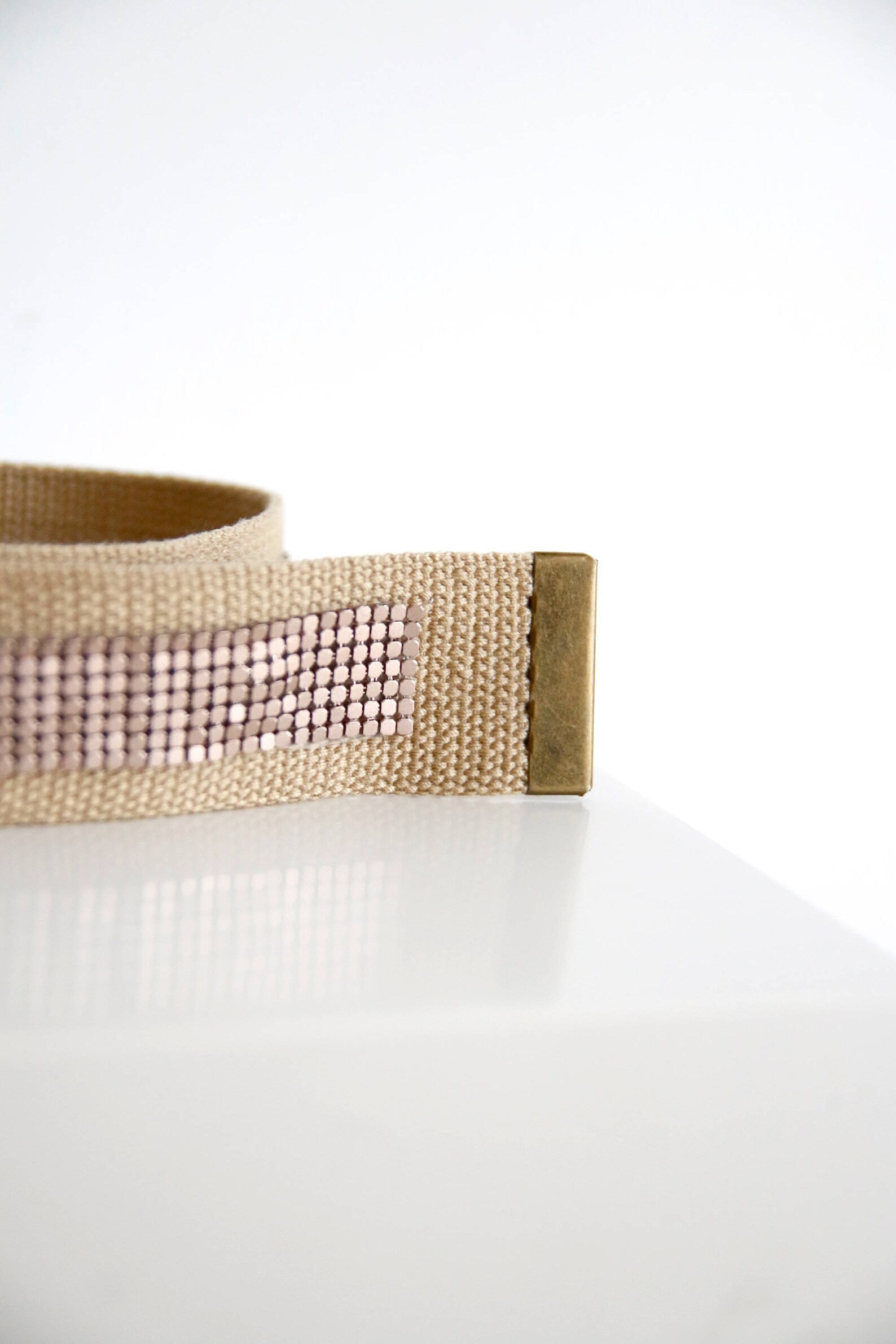 Vintage Canva Belt Beige Belt Femine Canvas Belt Canvas Belt Cotton ...